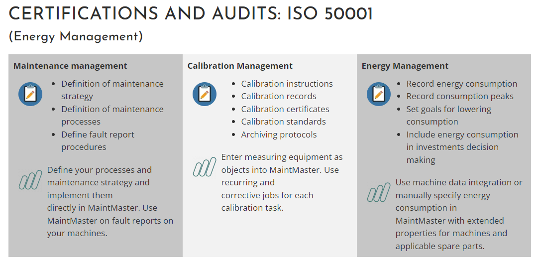 MaintMaster Audit handbook - Energy & Environment ISO 50001, ISO 14001